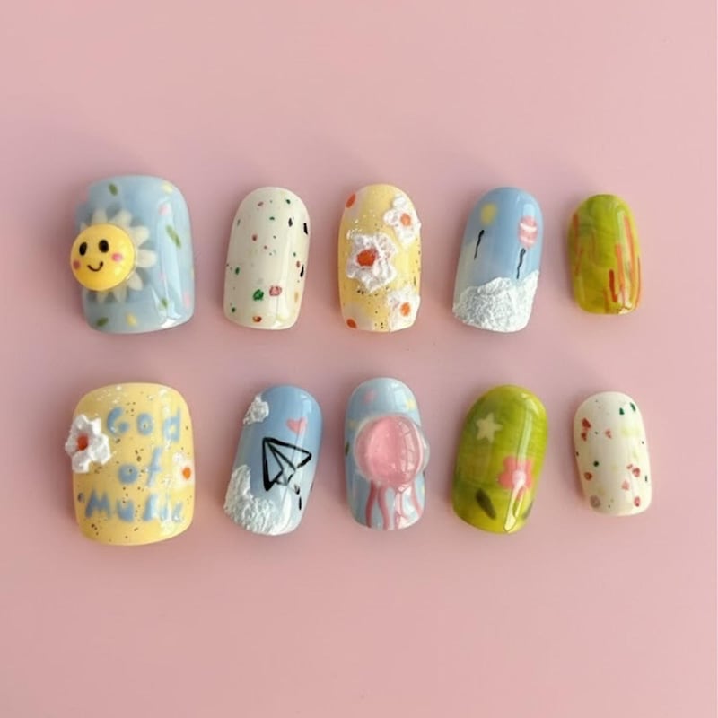 Kpop Fake Nails - Etsy UK