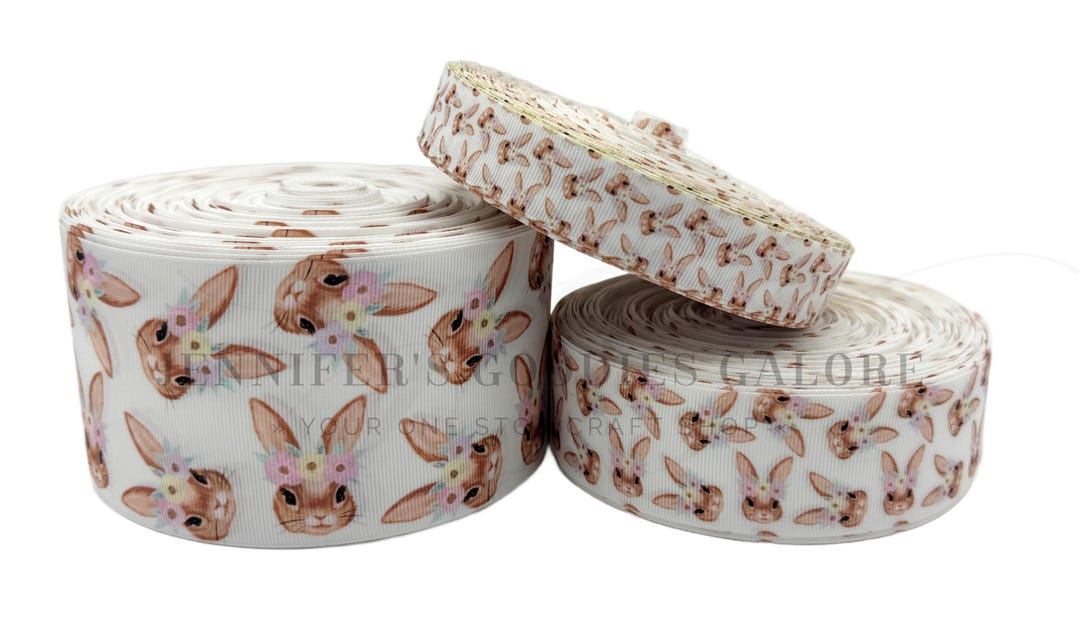 Easter Bunny Ribbon, Religious Ribbon, Floral Ribbon, Holiday Ribbon ...