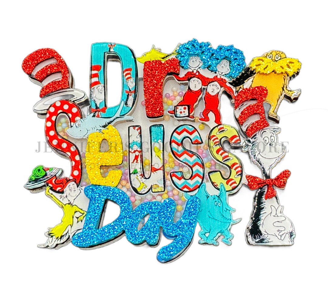 Dr. Suess Resins, Hair Bow Center, Embellishment, Layered Flat Back ...