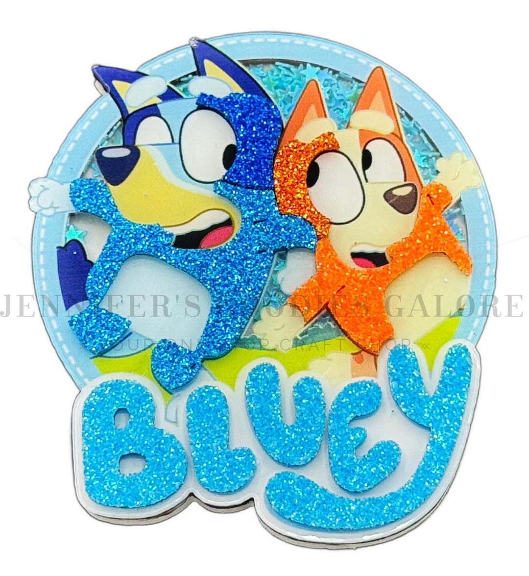 BLUE DOG Resins, Hair Bow Center, Embellishment, Layered Flat Back ...