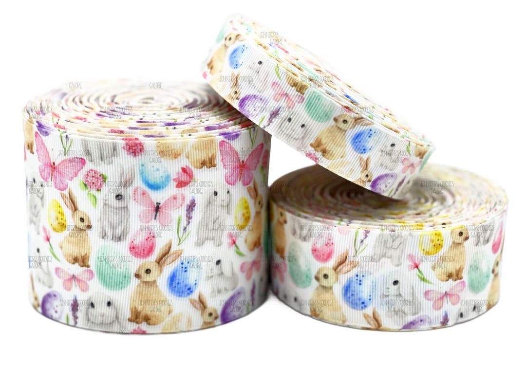 Easter Ribbon, US Designer Ribbon, Butterfly Ribbon, Easter Bunny ...