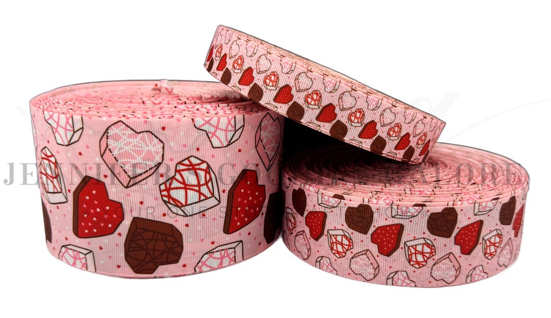 Valentines Ribbon, Little Debbie Cakes Ribbon, Heart Cupcakes Ribbon ...