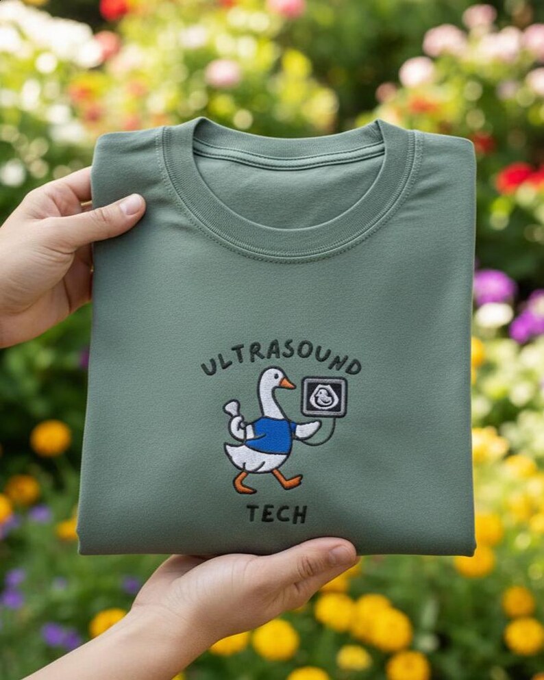 Ultrasound Tech Goose Embroidery Design, Funny Sonographer Digital File ...