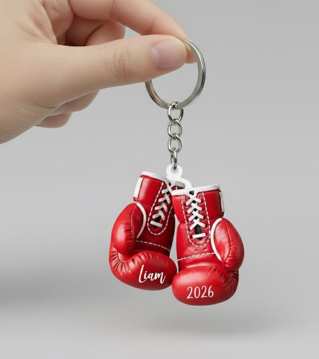 Personalized Boxing Acrylic Keychain – Custom Name Boxing Gift, Boxing ...
