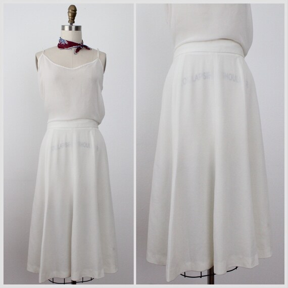 Vintage White Skirt | Elena Skirt - Gem