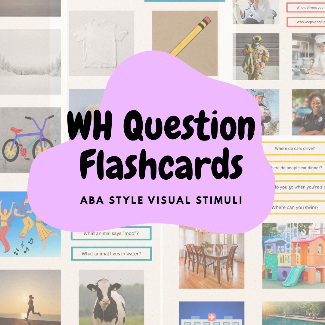 WH Question Visual Cards - Etsy