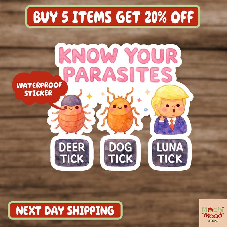 Know Your Parasites Funny Anti-trump Sticker, Political Satire Gift ...