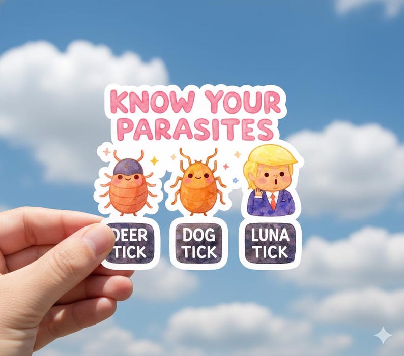 Know Your Parasites Funny Anti-trump Sticker, Political Satire Gift ...