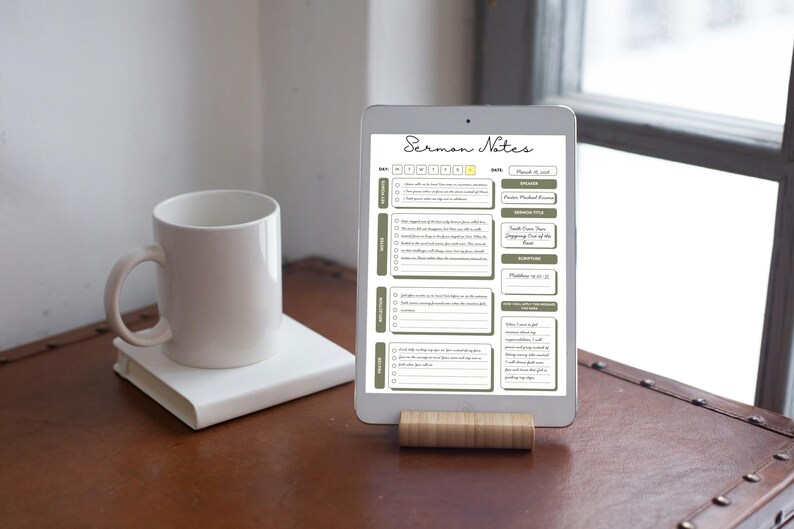 Sermon Notes Worksheet Printable - Bible Study Note Taking Template ...