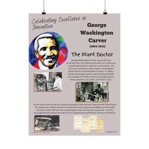 George Washington Carver Poster - Black History Innovator Poster - Etsy