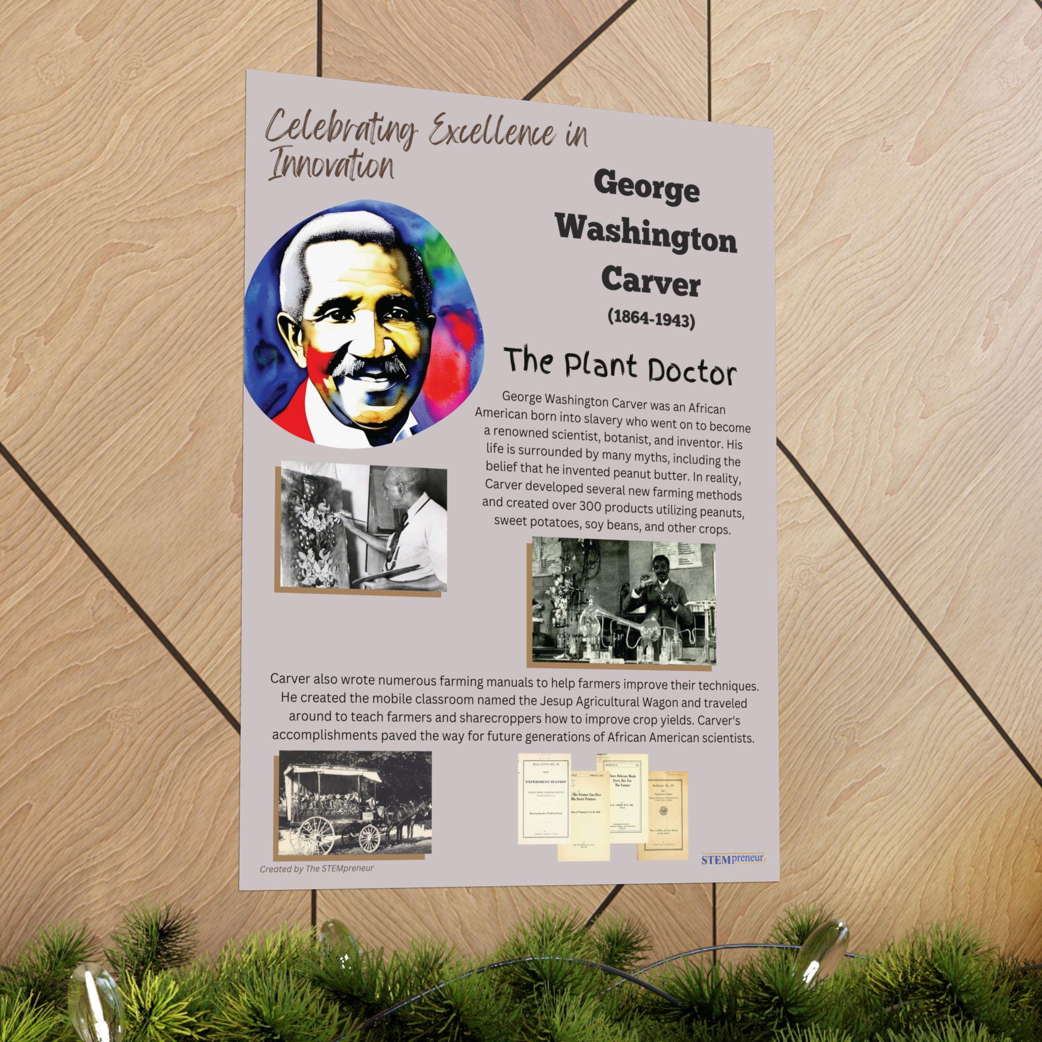 George Washington Carver Poster - Black History Innovator Poster - Etsy