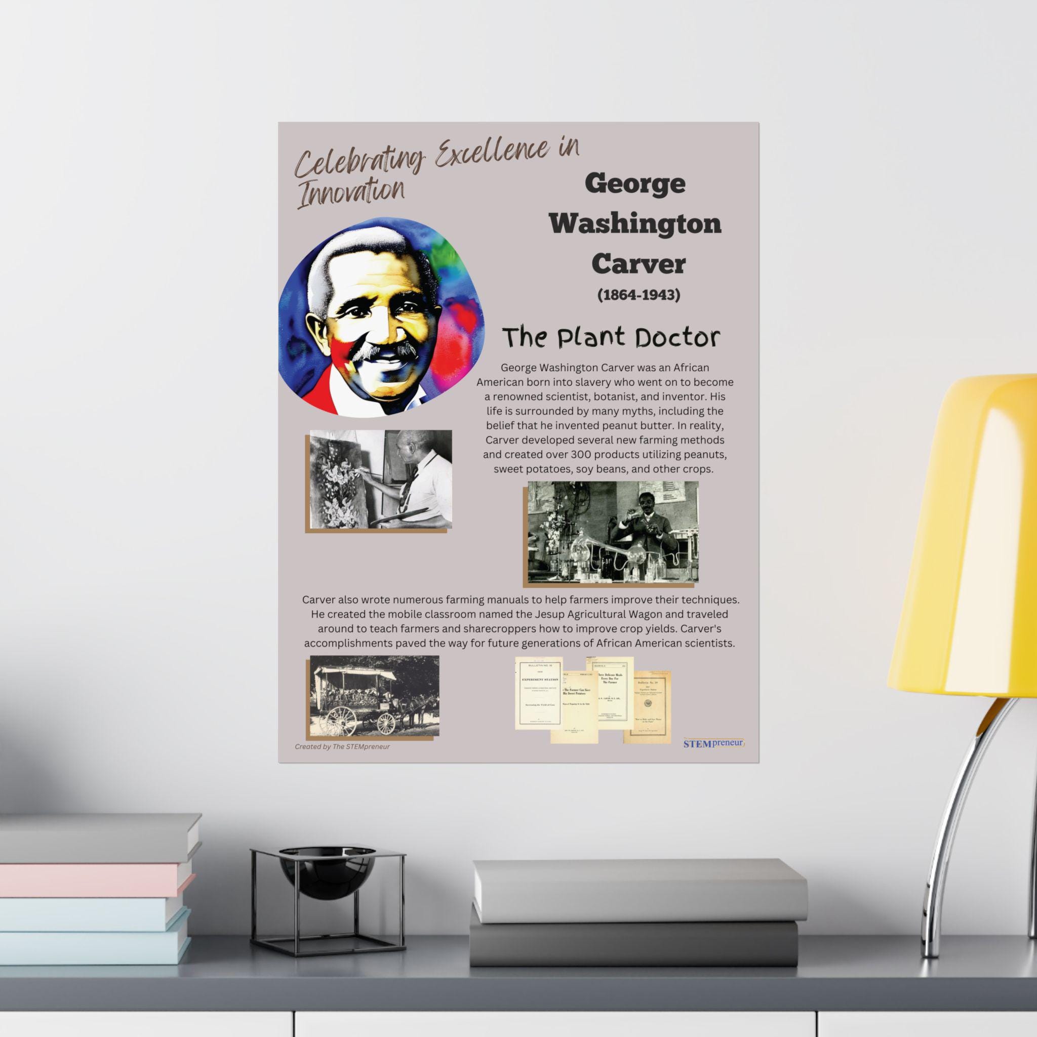 George Washington Carver Poster - Black History Innovator Poster - Etsy