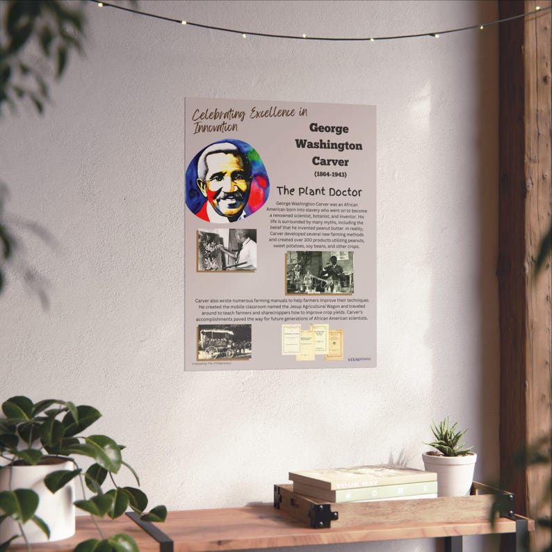 George Washington Carver Poster - Black History Innovator Poster - Etsy