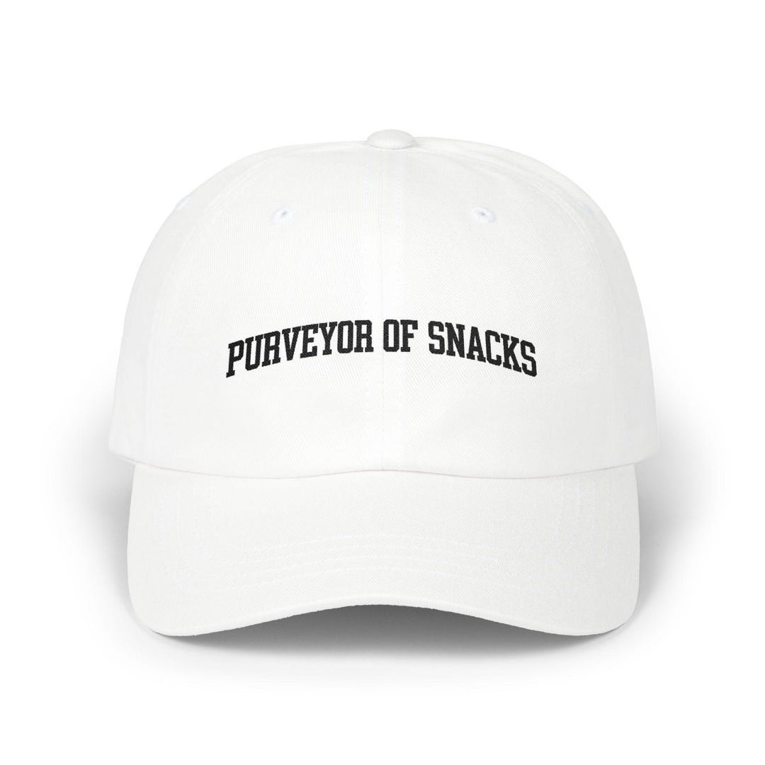 Purveyor of Snacks Dad Hat - Funny Embroidered Baseball Cap - Etsy