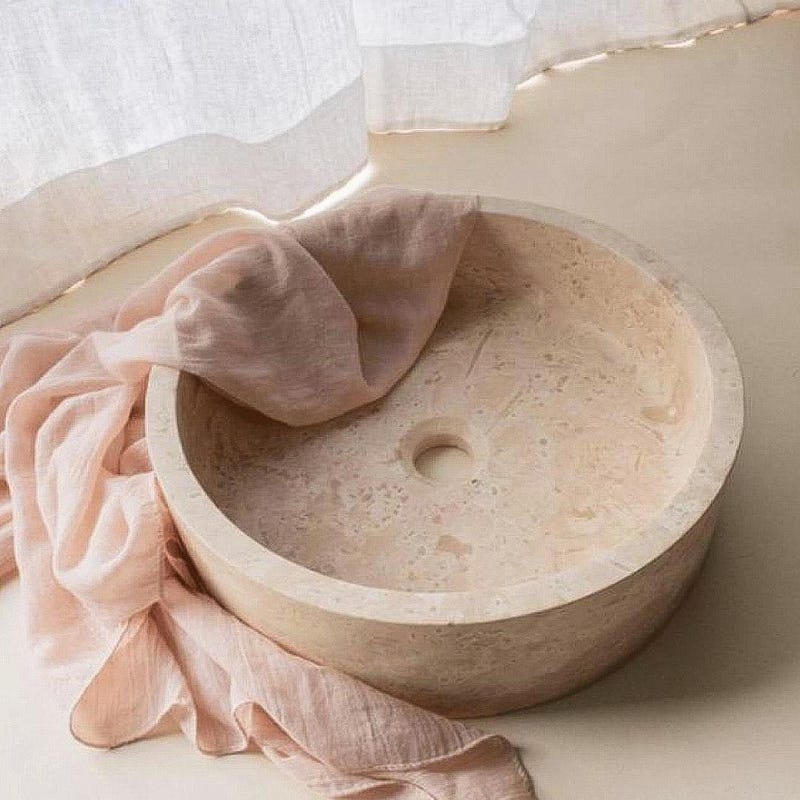 Cream Stone Vessel Sink - Etsy UK