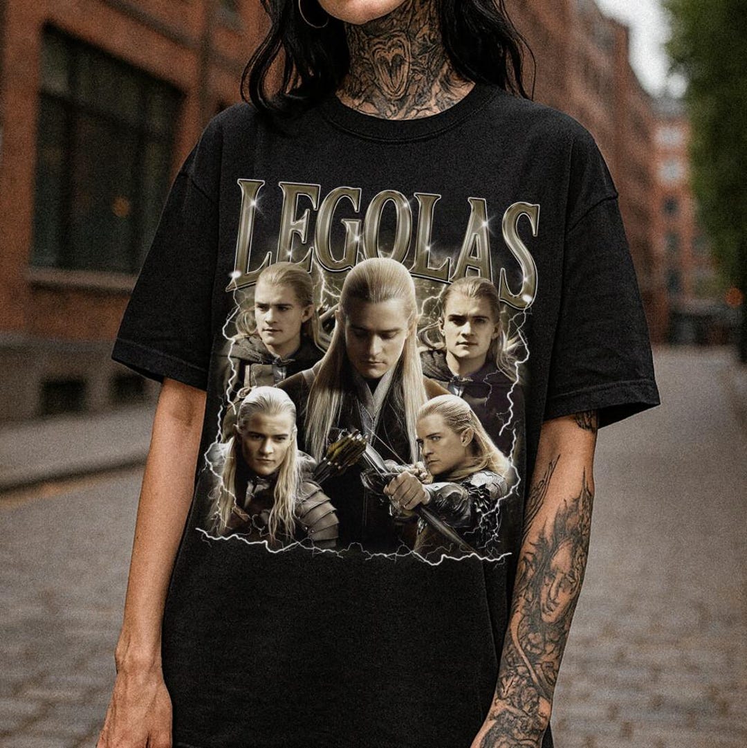 Legolas LOTR Character Homage Shirt, Vintage 90s Bootleg Legolas Shirt ...