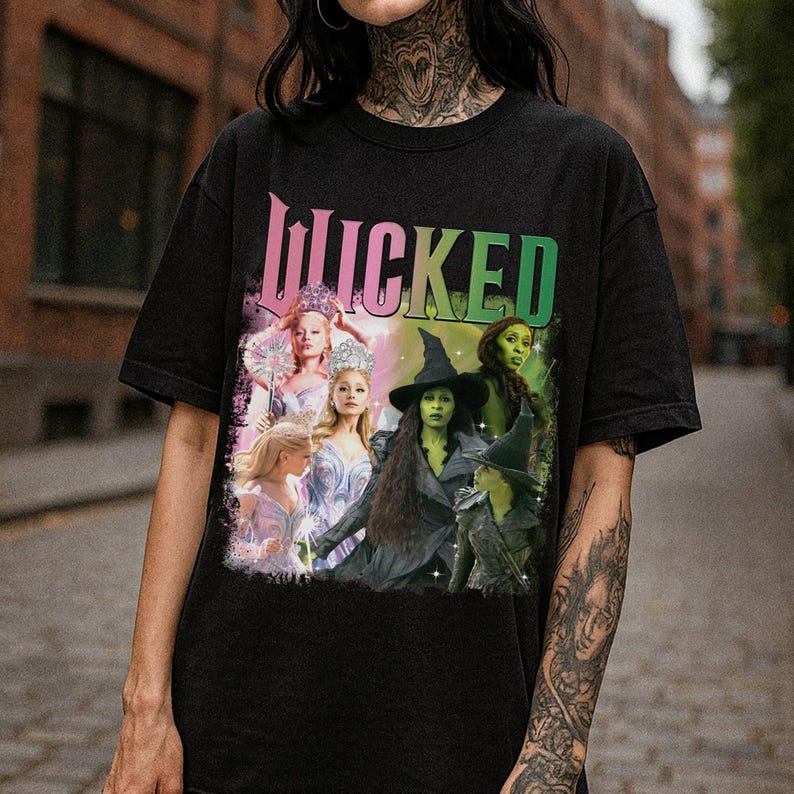 Glinda Elphaba Wicked 90s Bootleg Shirt, Wicked Change for Good Shirt ...
