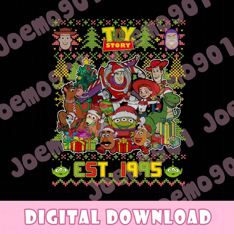 Toy Story Est. 1995 Christmas Png, Vintage Toy Story Christmas Png, You ...