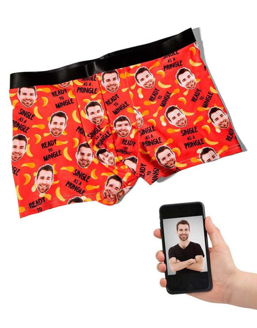 Custom Boxers for Men Personalized Underwear Funny Gift for Boyfriend ...
