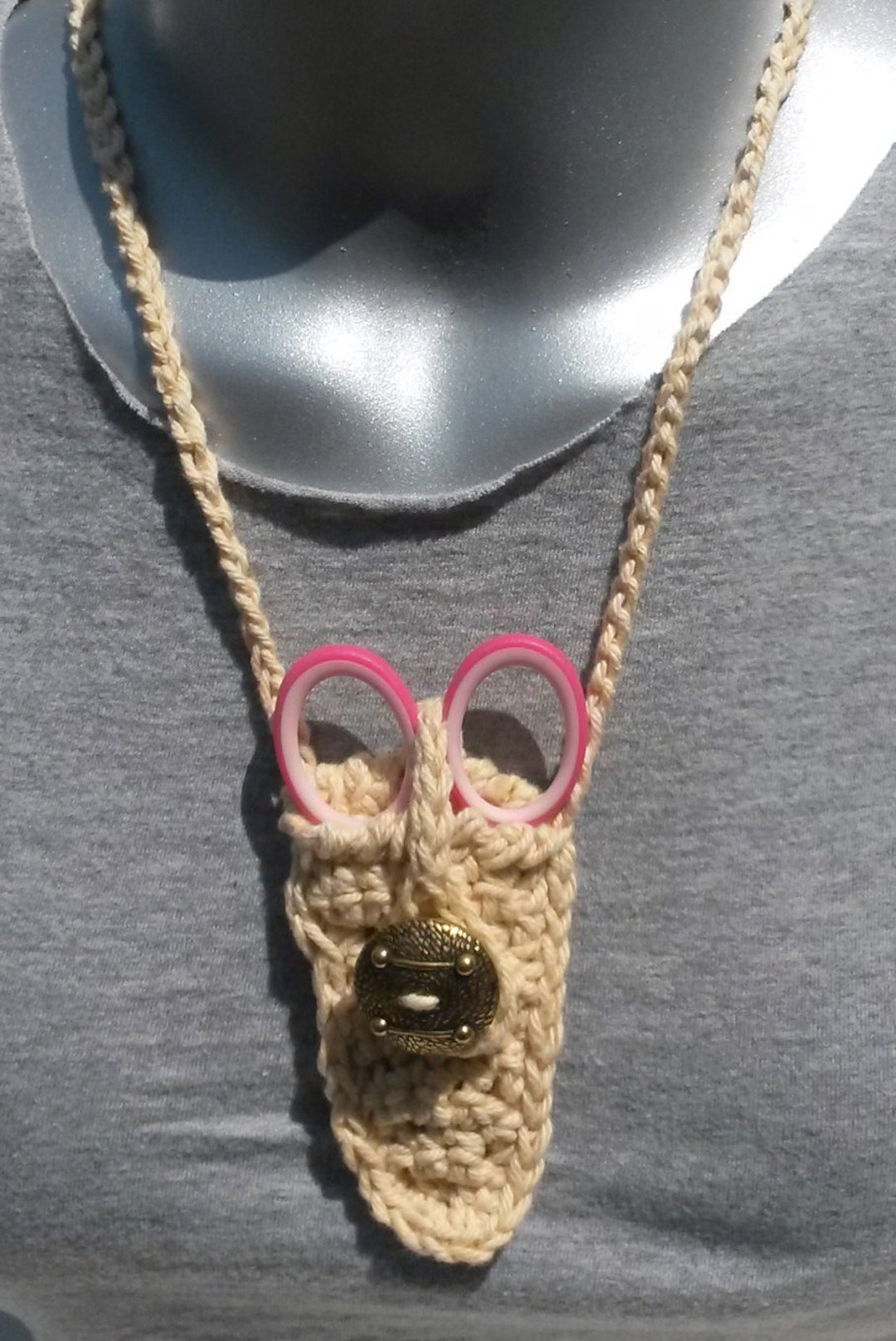 Crochet PDF Pattern for Scissor Caddy Necklace. - Etsy