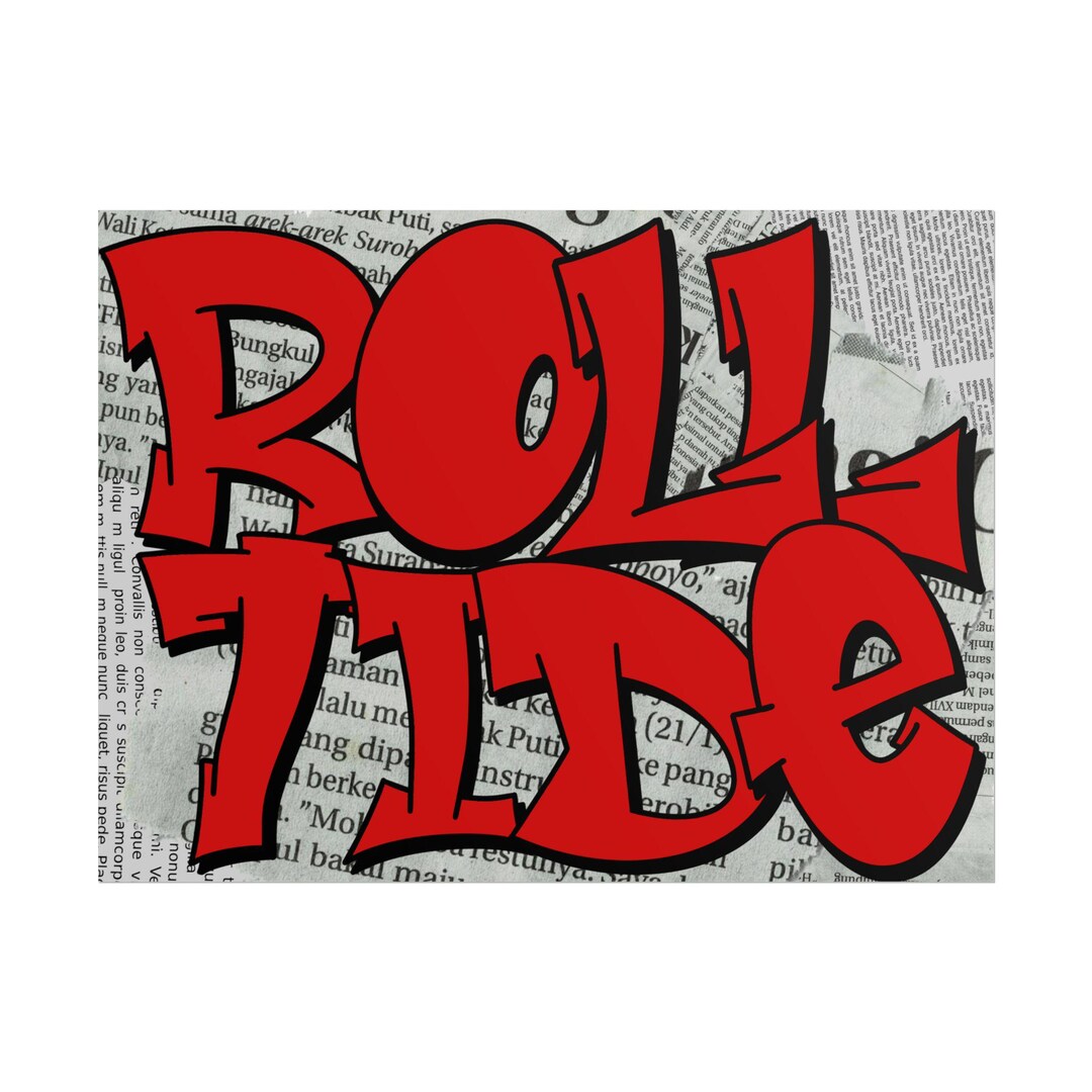Bold Printed Wall Art, Roll Tide Posters, College Dorm Decor, Sports ...