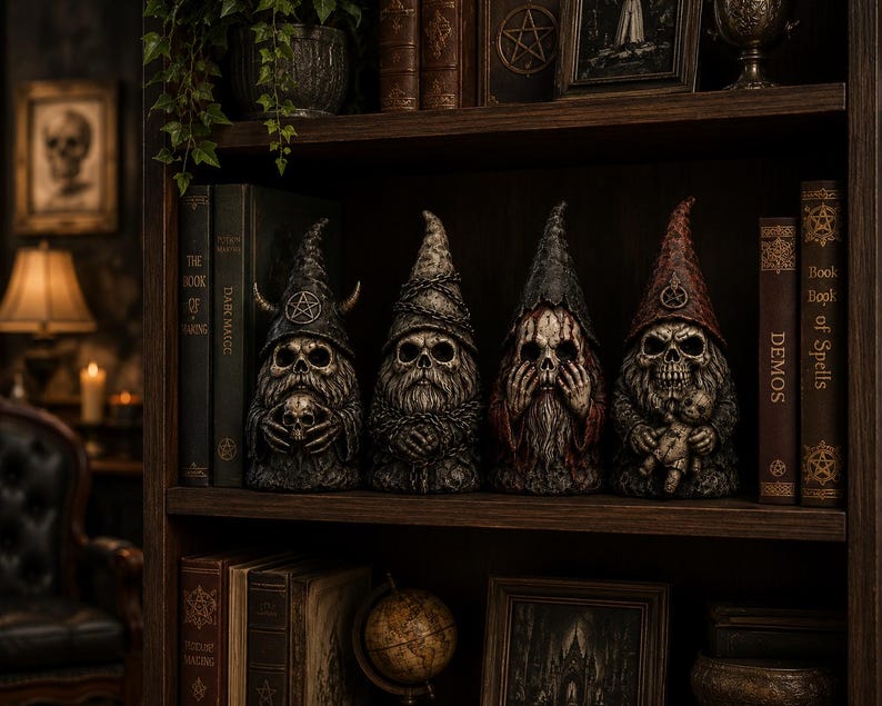 Totenkopf Gnom STL Bündel | Gothic Gartenzwerg 3D Print Dateien - Etsy.de
