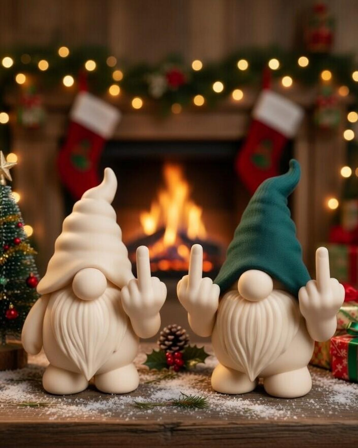 Middle Finger Gnomes STL File - Funny 3D Print Digital Download - Rude ...