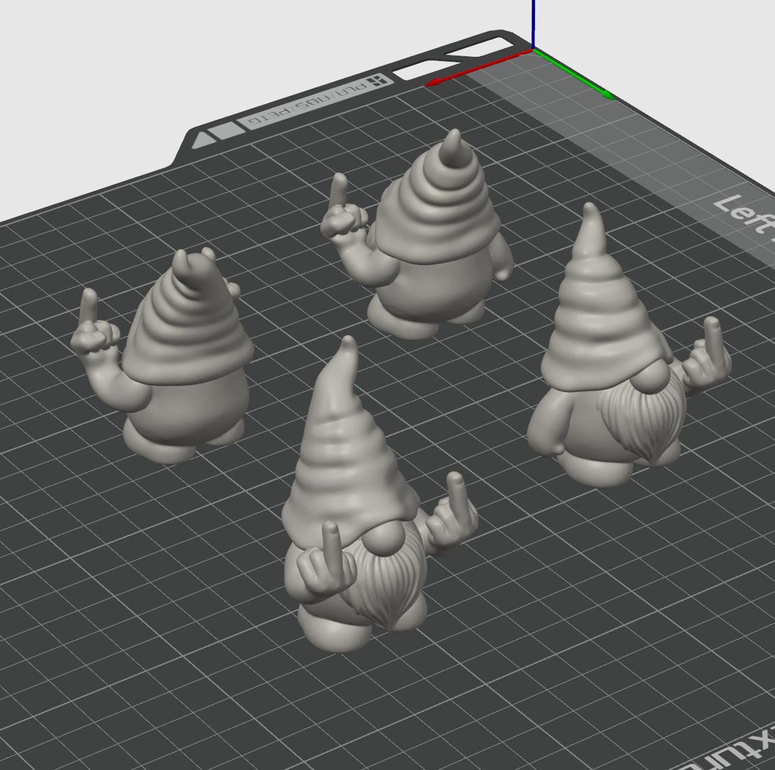 Middle Finger Gnomes STL File - Funny 3D Print Digital Download - Rude ...