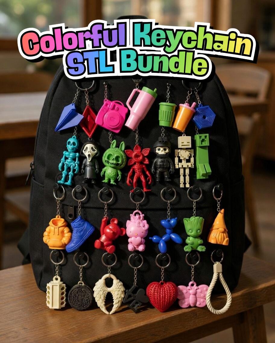 Mega Keychain STL Bundle | +28 Keychains 3D Print - Etsy