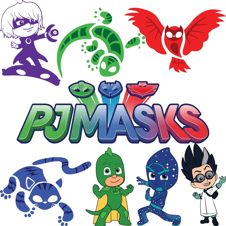 PJ Masks SVG PNG Bundle: Graphic Designs (instant Download) - Etsy