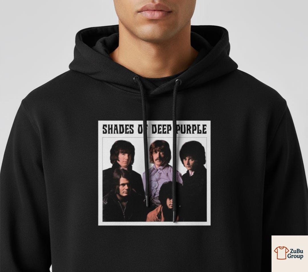 Deep Purple Shades of Hoodie | Vintage 60s Rock Band Merch Sweatshirt ...