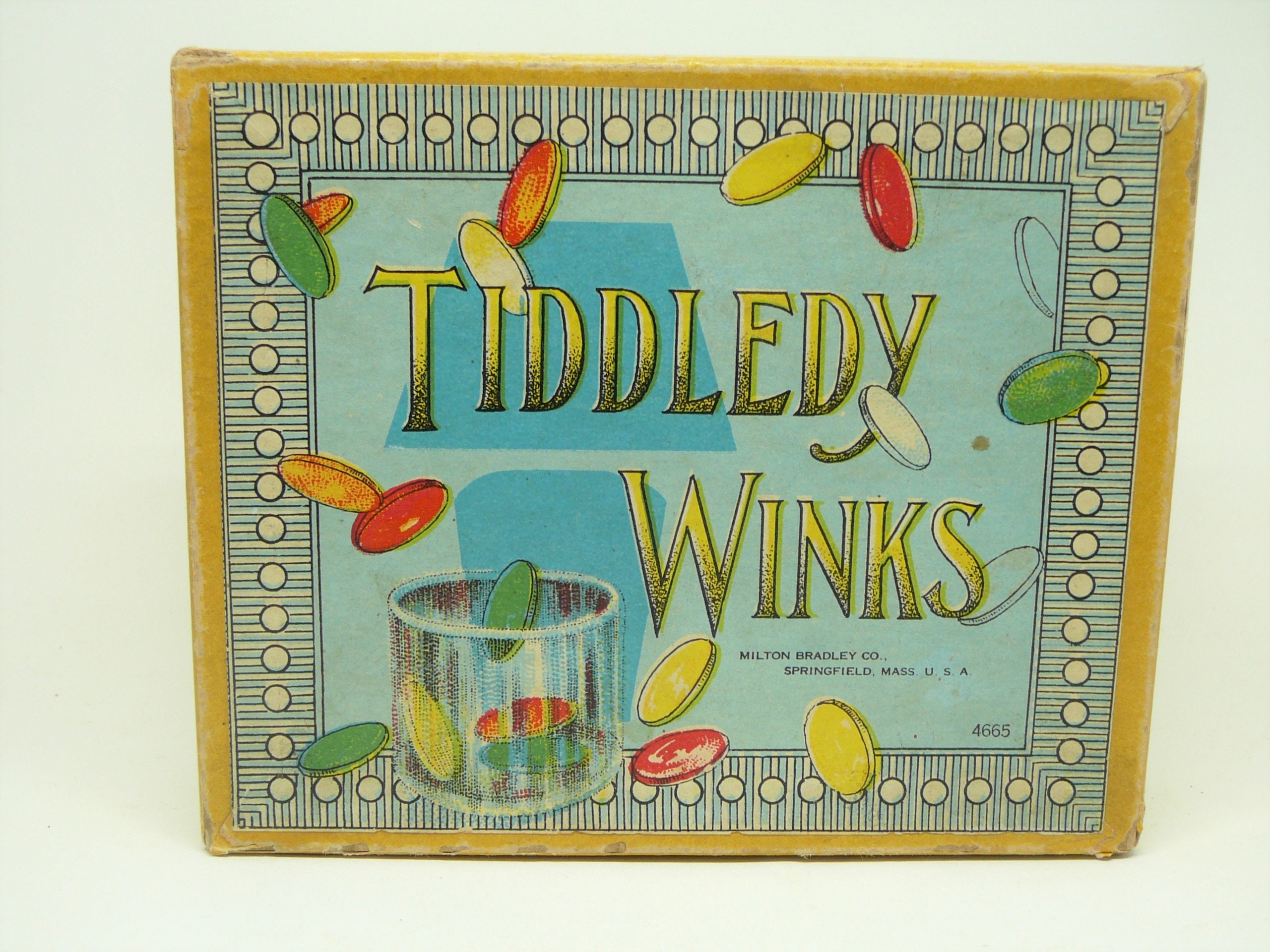 Early Tiddledy Winks Ten Pins Game Milton Bradley 4665