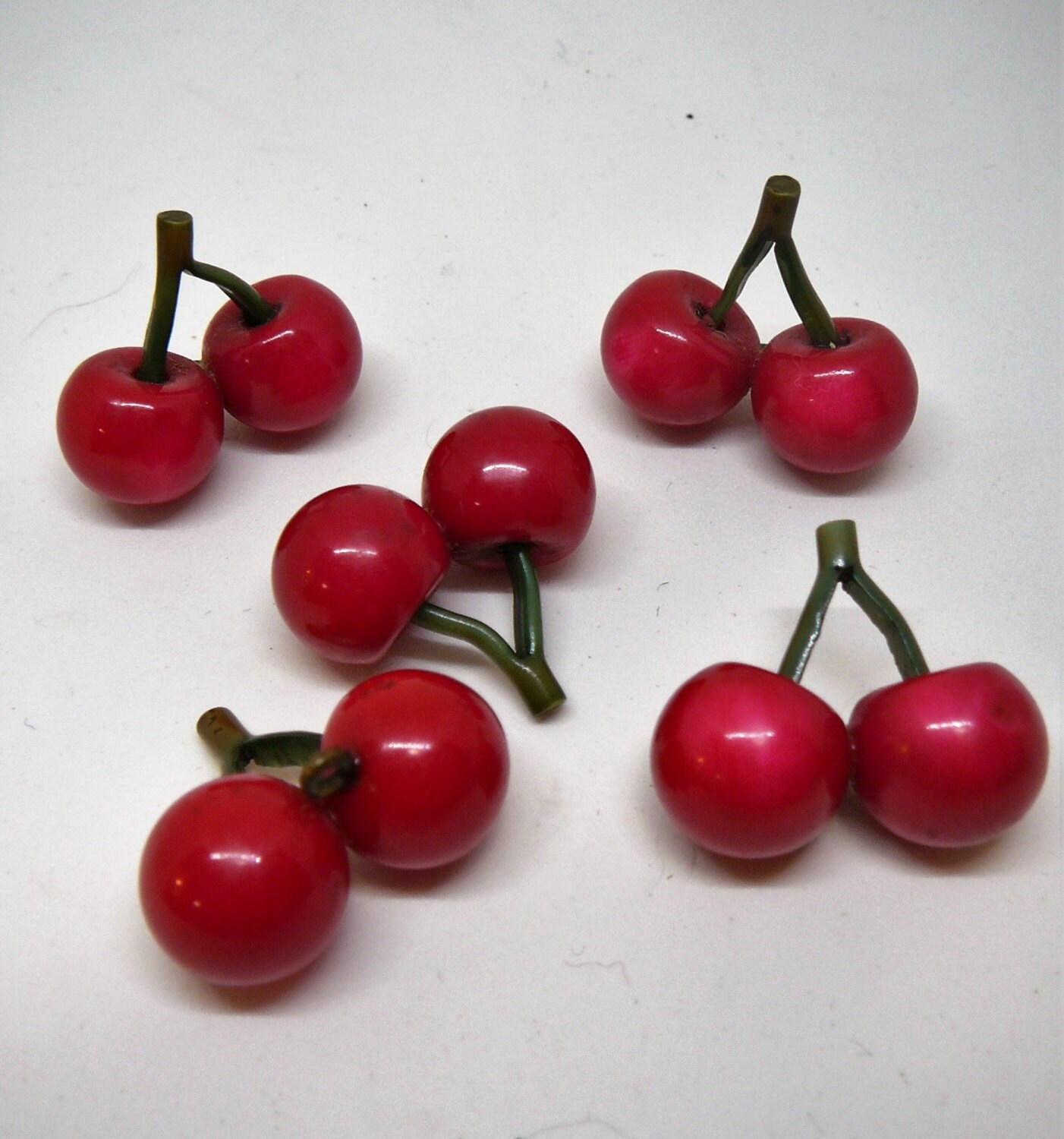 RESERVED for Nanna A. Vintage Marion Weeber Cherry Buttons