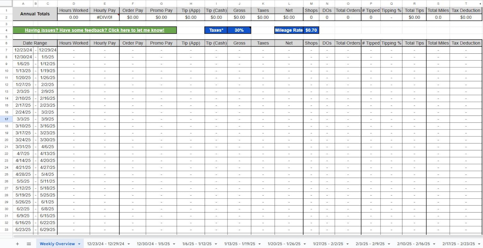 2025 Shipt Order Tracking Spreadsheet - Etsy