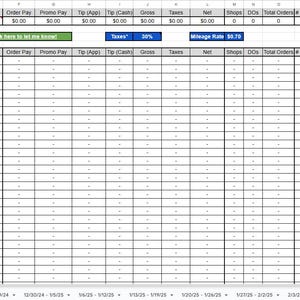 2025 Shipt Order Tracking Spreadsheet - Etsy