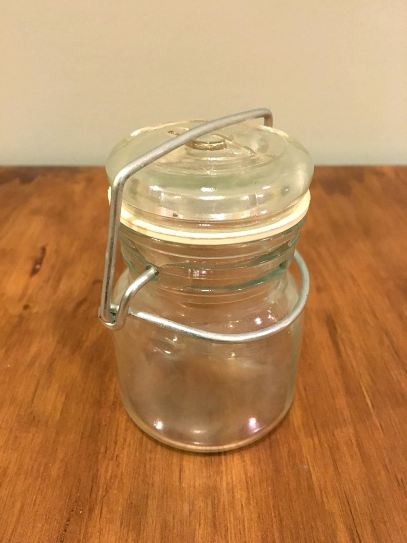 Vintage Glass Jar With Locking Lid - Etsy