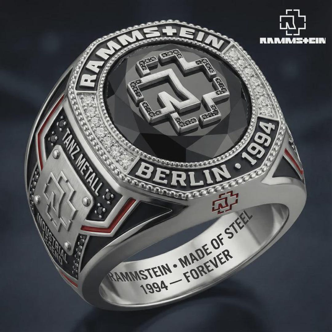 Rammstein Band Ring Tanz Metall Industrial Metal Jewelry Du Hast Signet ...