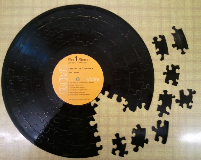 Vintage LP Record Puzzle JOHN DENVER Take Me to Tomorrow - Etsy