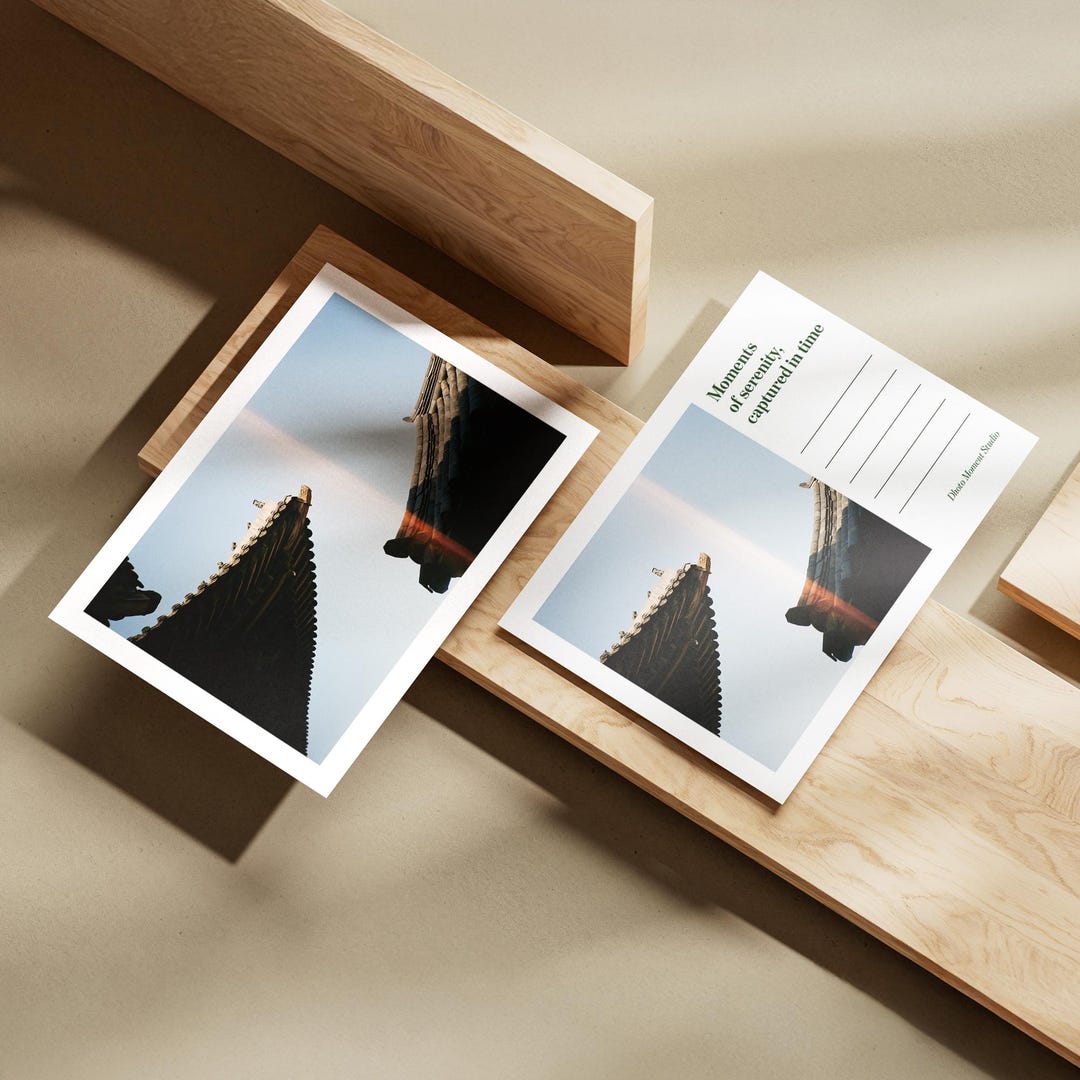 Korean Temple Roofs Art Card – Vintage Film Photo Postcard (4x6, 5x7 ...