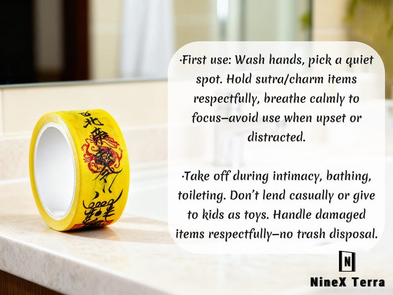 Taoist Talisman Washi Tape | Traditional Chinese Written Charm Paper ...
