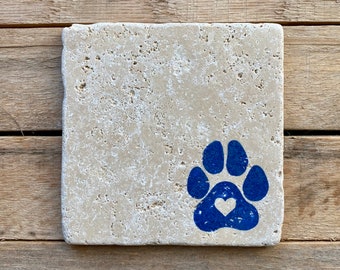 Paw Print Coasters - Etsy