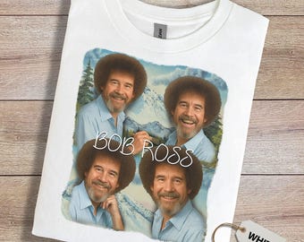 Bob Ross Vintage Tee Just Happy Accidents Sz L - Etsy