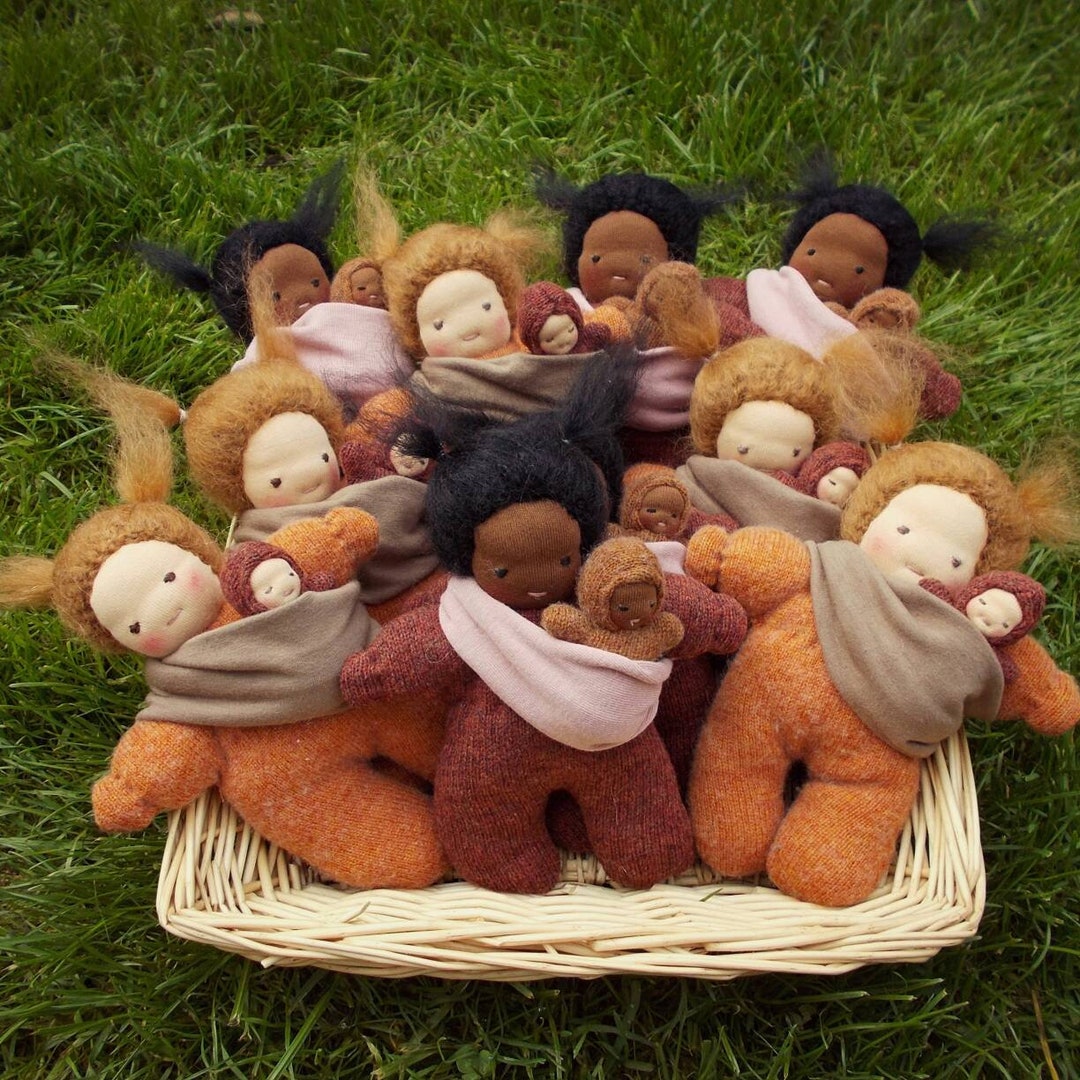 MADE TO ORDER Woolly Cuddle Mamas, With Baby in Sling , Waldorf Cuddle ...