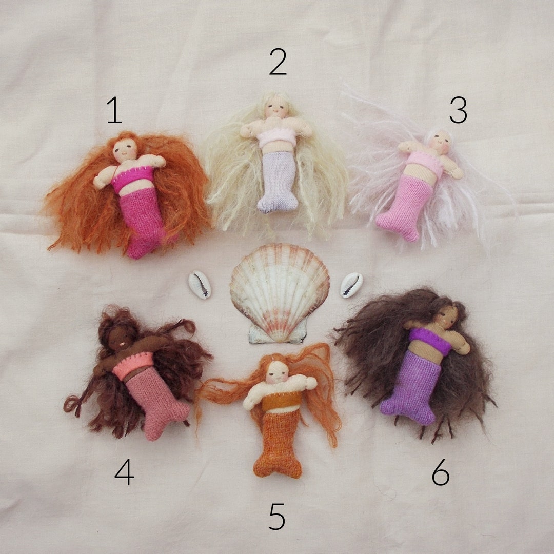 READY TO SHIP Mini Pocket Mermaids, Waldorf Cuddle Doll, Waldorf ...