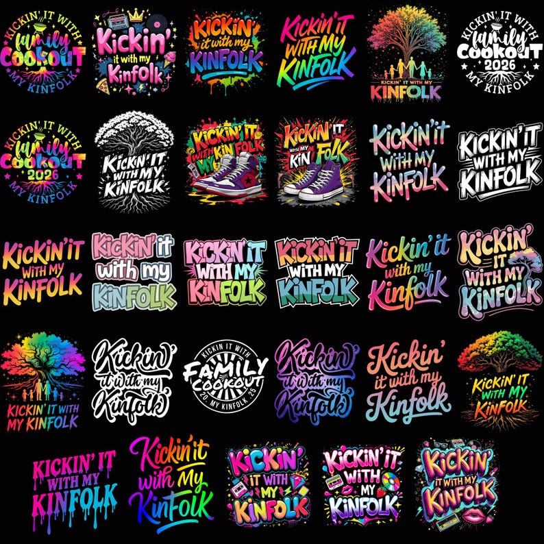 Kickin It With My Kinfolk Bundle PNG - Family Reunion 2026 Png Design ...