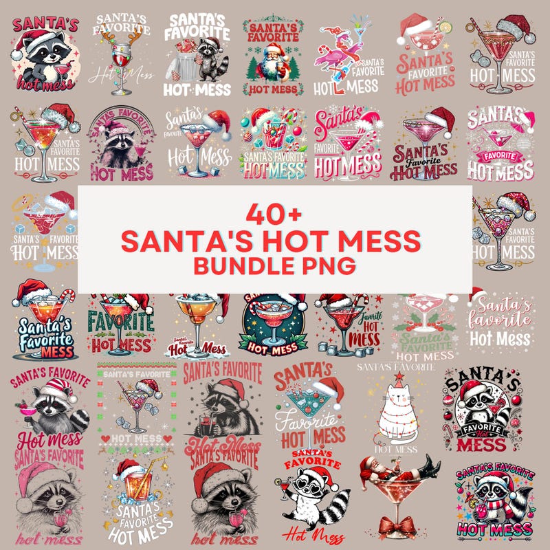 Santa in Martini Glass - Etsy