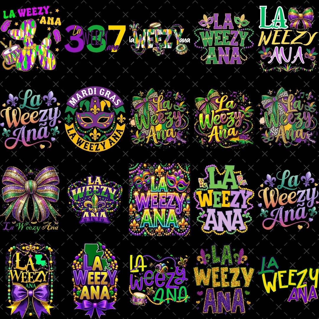 La Weezy Ana Mardi Gras PNG, Fat Tuesday, Louisiana Map Design ...