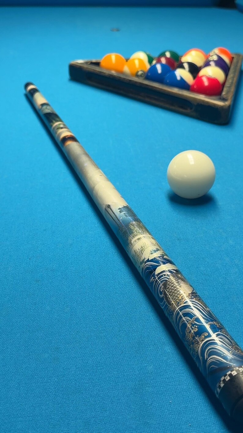 Traditional Japanese Surrealism | Personalized Custom Pool Stick ...