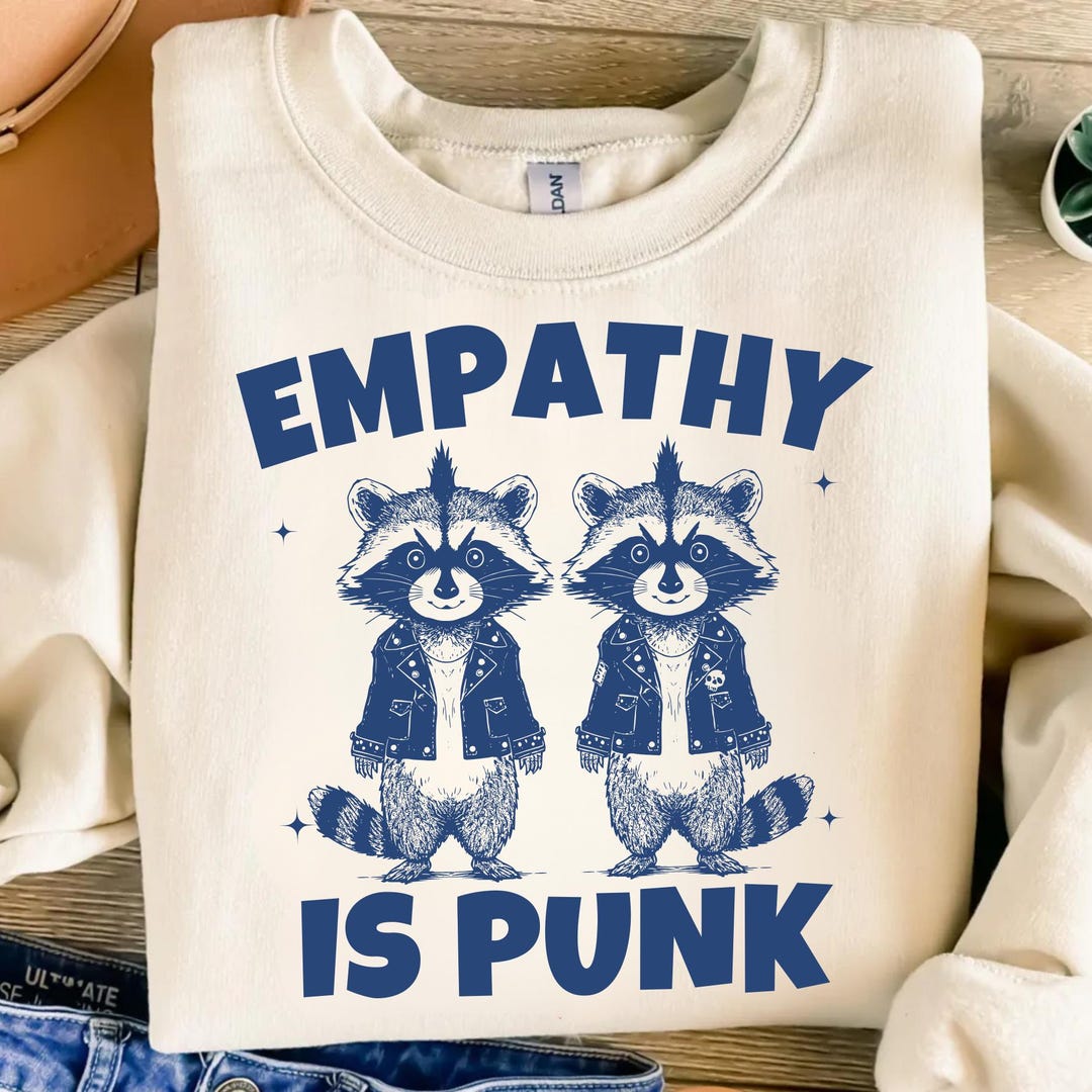 Empathy is Punk Raccoon SVG PNG, Punk Rock Raccoon Clipart, Kindness is ...