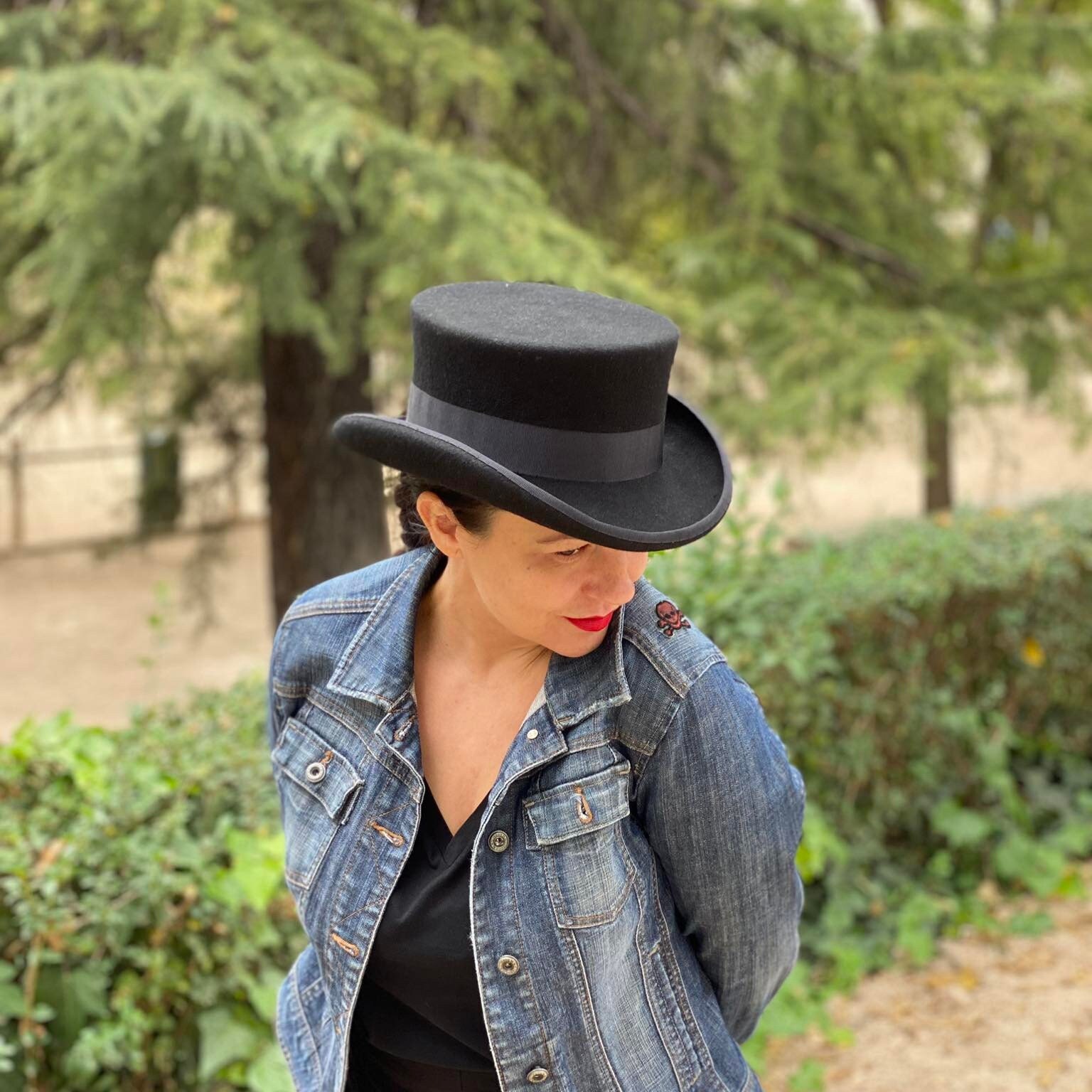 Low Top Hat, Medium Short Top Hat, Wool Felt Hat, Women Men Hat, Unisex ...